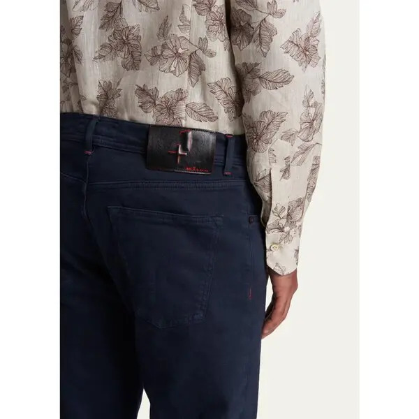 Kiton Straight Leg Cotton-stretch Five-pocket Pants - Camel