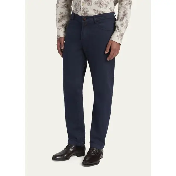 Kiton Straight Leg Cotton-stretch Five-pocket Pants - Camel