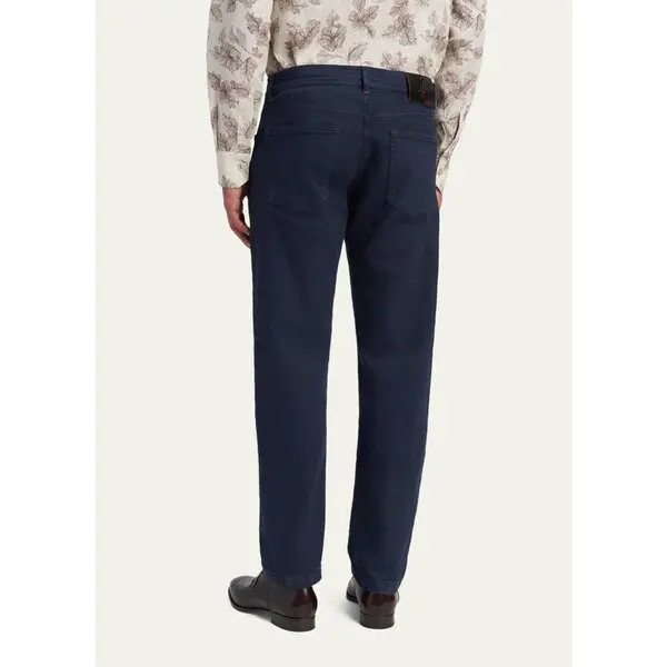 Kiton Straight Leg Cotton-stretch Five-pocket Pants - Camel