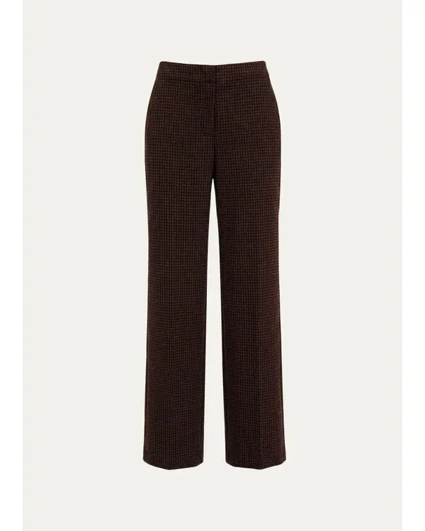 Diane Von Furstenberg Alexander Flare-leg Houndstooth Pants
