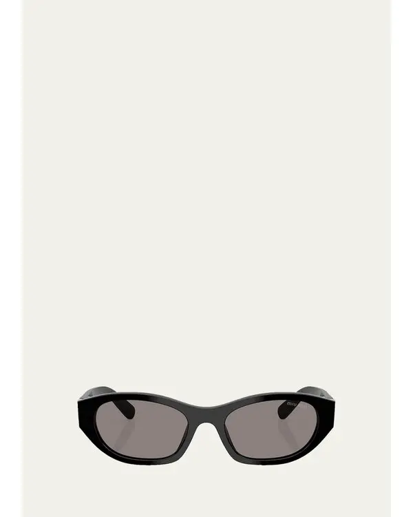 Miu Miu A03s 53mm Geometric Sunglasses - Black