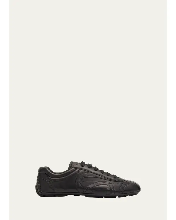Prada Montecarlo Re-edition 2005 Nappa Leather Sneakers - Nero