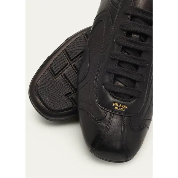 Prada Montecarlo Re-edition 2005 Nappa Leather Sneakers - Nero