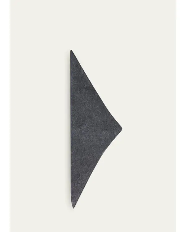 LISA YANG Brushed Cashmere Bandana Scarf - Graphite