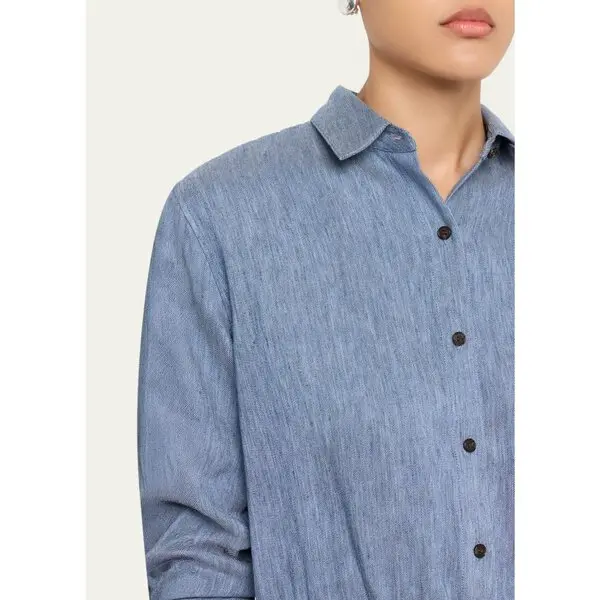 Theory Cropped Button-front Shirt