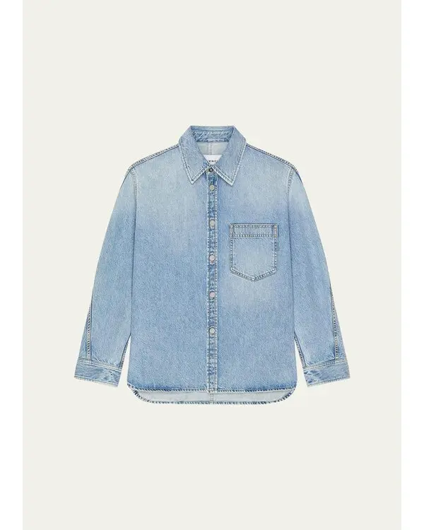 Givenchy Stone-washed Denim Shirt - 452-light