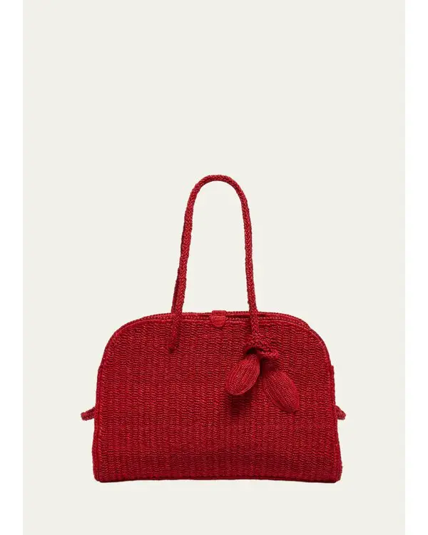Jacquemus Le Turismo Raffia Top-handle Bowler Bag