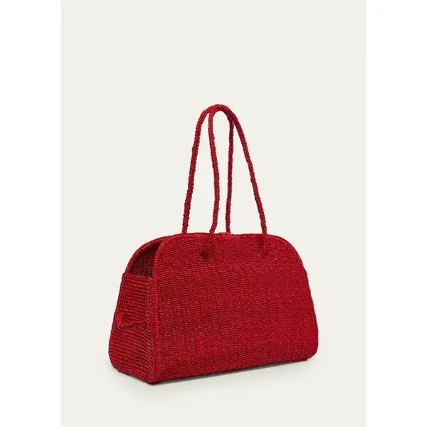 Jacquemus Le Turismo Raffia Top-handle Bowler Bag