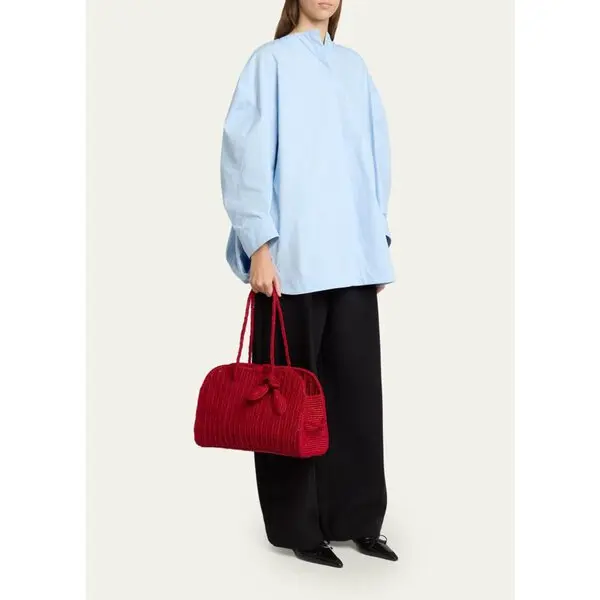 Jacquemus Le Turismo Raffia Top-handle Bowler Bag