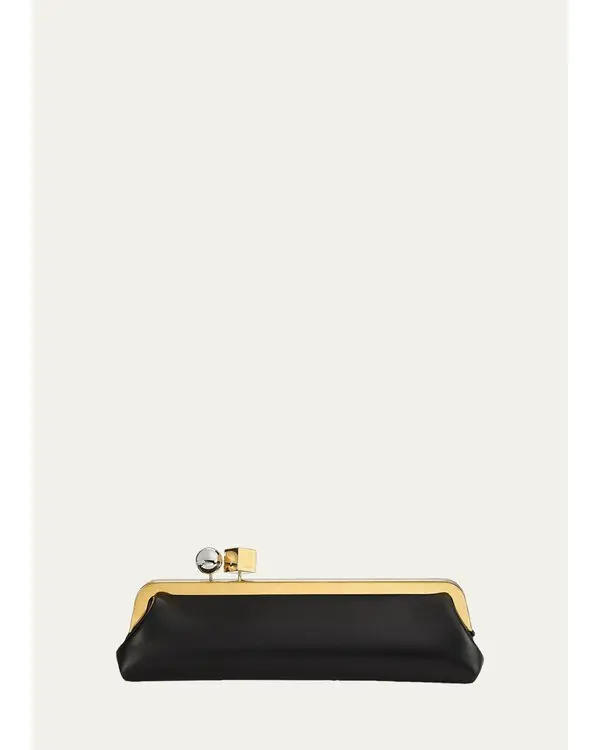 Jacquemus The Salon Leather Pochette Clutch Bag