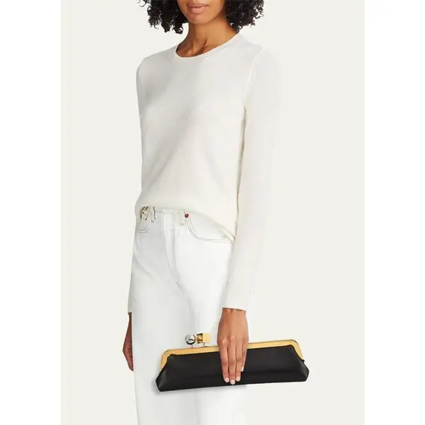 Jacquemus The Salon Leather Pochette Clutch Bag