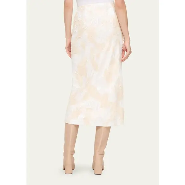 Lafayette 148 New York Straight Sequin Midi Skirt