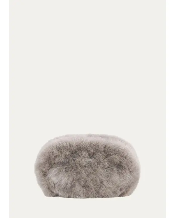 WEICH COUTURE ALPACA Cesar Fur Travel Pouch - Grey