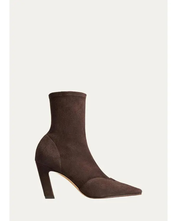 Khaite 85mm Nevada Suede Ankle Boots