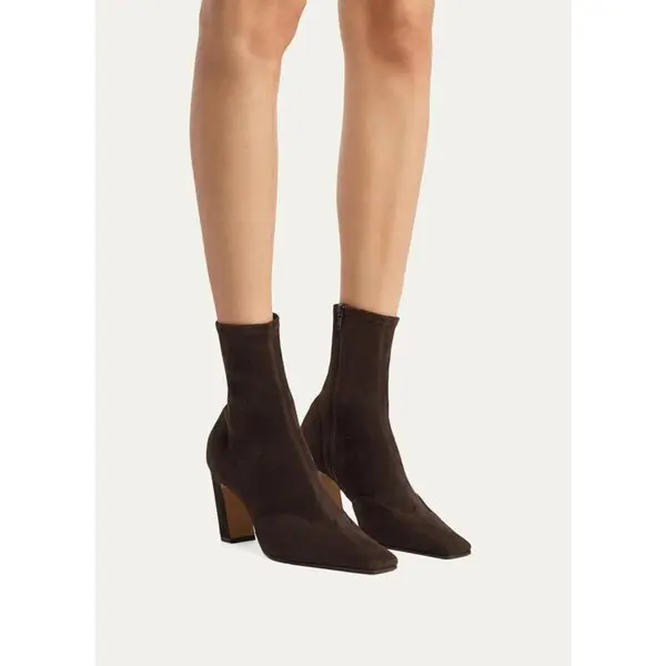 Khaite 85mm Nevada Suede Ankle Boots
