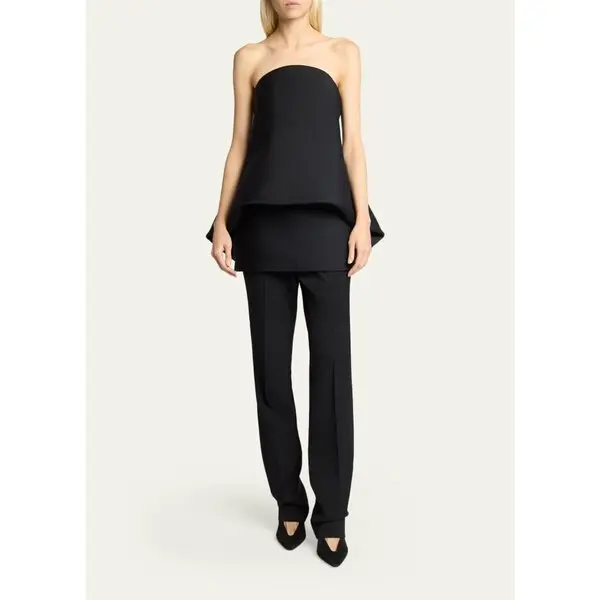 Balenciaga Strapless Draped Mini Balloon Dress