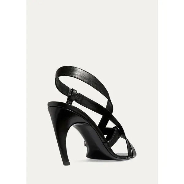 Khaite Sadie 85mm Multi-strap Leather Sandals - Black