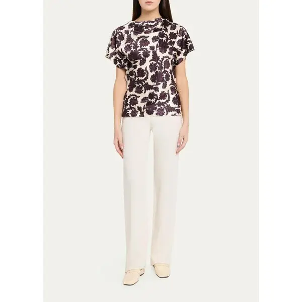 Veronica Beard Redgrave Damask Blouse - Ecru Multi