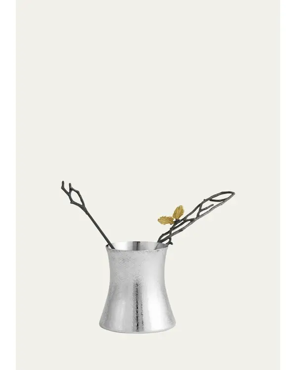 Michael Aram Butterfly Ginkgo Large Coffee Pot With Spoon - Silver