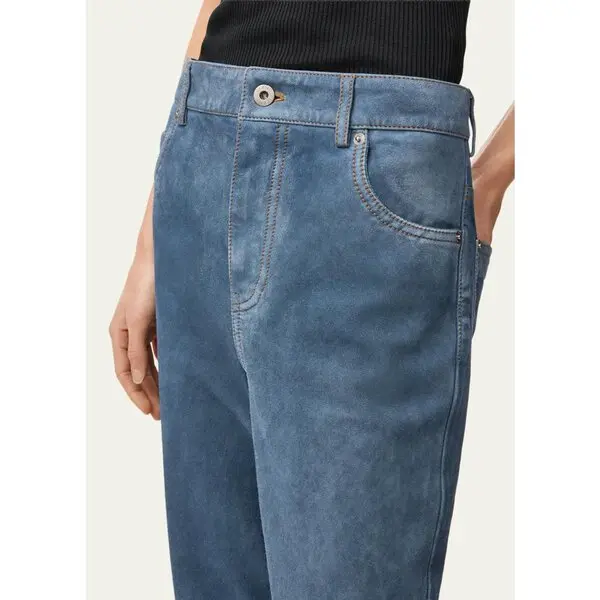 Loewe Suede Goatskin Straight-leg Trousers