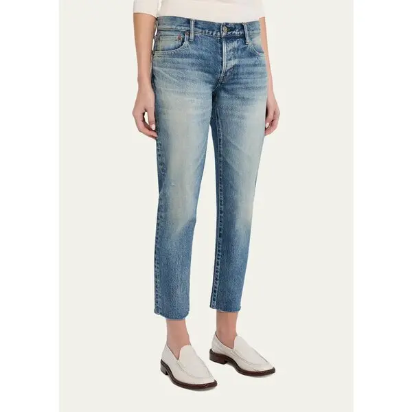 Moussy Vintage Waverly Raw-hem Ankle Jeans