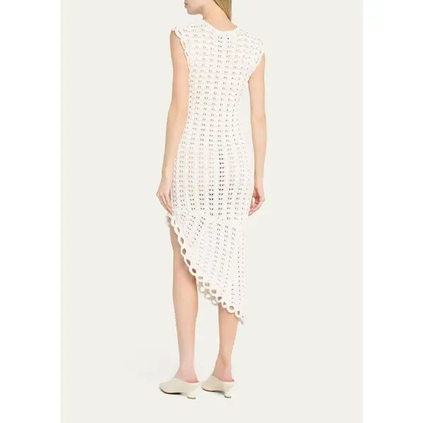 Loulou De Saison Malena Asymmetric Crochet Dress