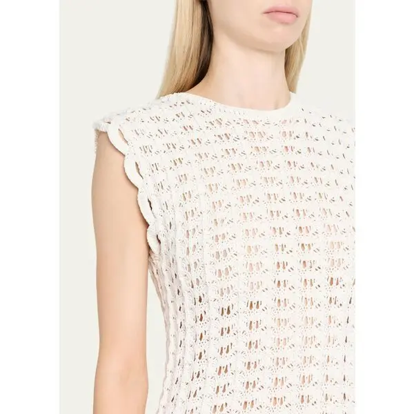 Loulou De Saison Malena Asymmetric Crochet Dress