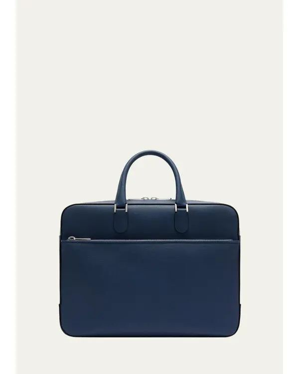 VALEXTRA Avietta Top-handle Calfskin Briefcase With Zip Pocket