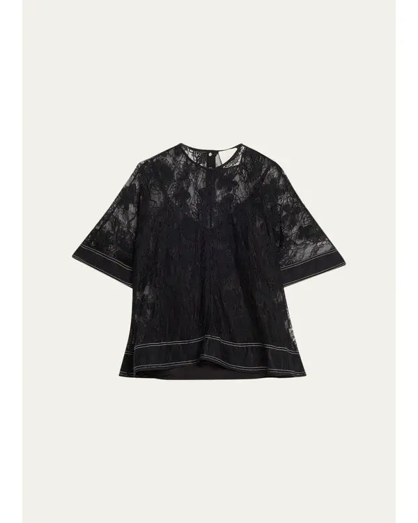 3.1 Phillip Lim Floral Lace Diional Blouse