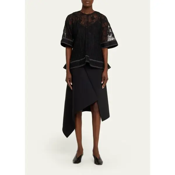 3.1 Phillip Lim Floral Lace Diional Blouse