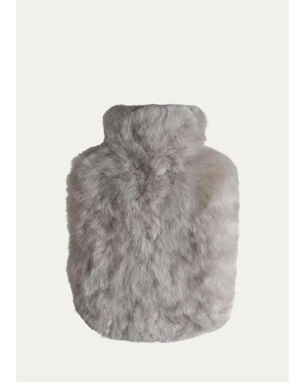 WEICH COUTURE ALPACA Calmo Large Alpaca Fur Hot Water Bottle - Silver Gre