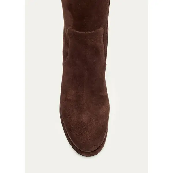 Valentino Garavani 90mm Fawcette Platform Suede Knee-high Boots