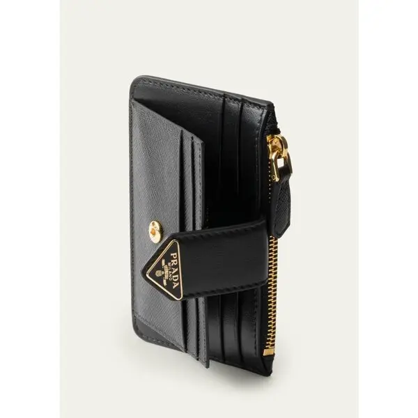Prada Saffiano & Smooth Leather Card Holder