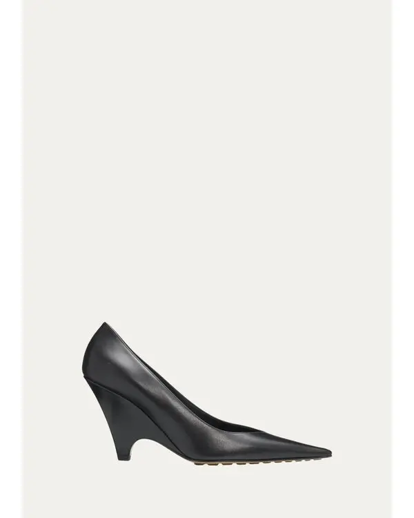 Bottega Veneta Scaletta 90mm Leather Wedge Pumps