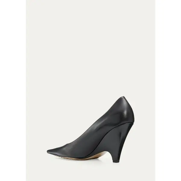 Bottega Veneta Scaletta 90mm Leather Wedge Pumps