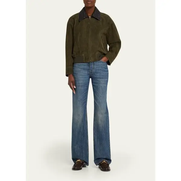 Bottega Veneta Suede Leather Blouson Jacket
