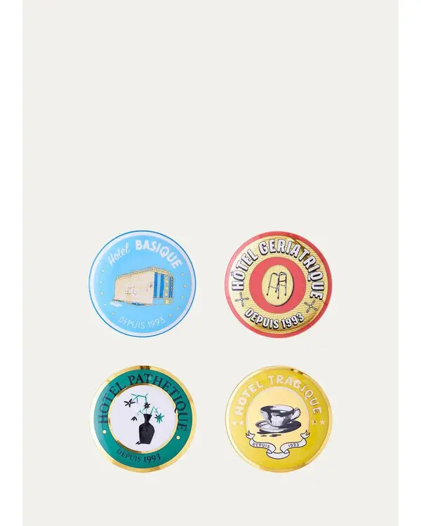 Jonathan Adler Hotel De Reve Coasters, Set Of 4