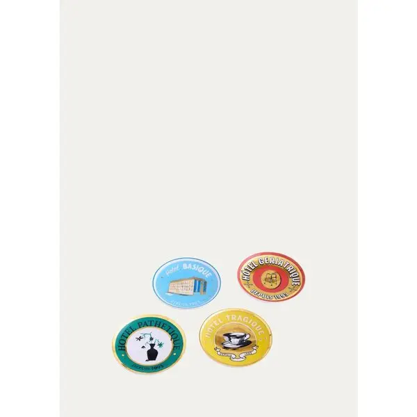 Jonathan Adler Hotel De Reve Coasters, Set Of 4