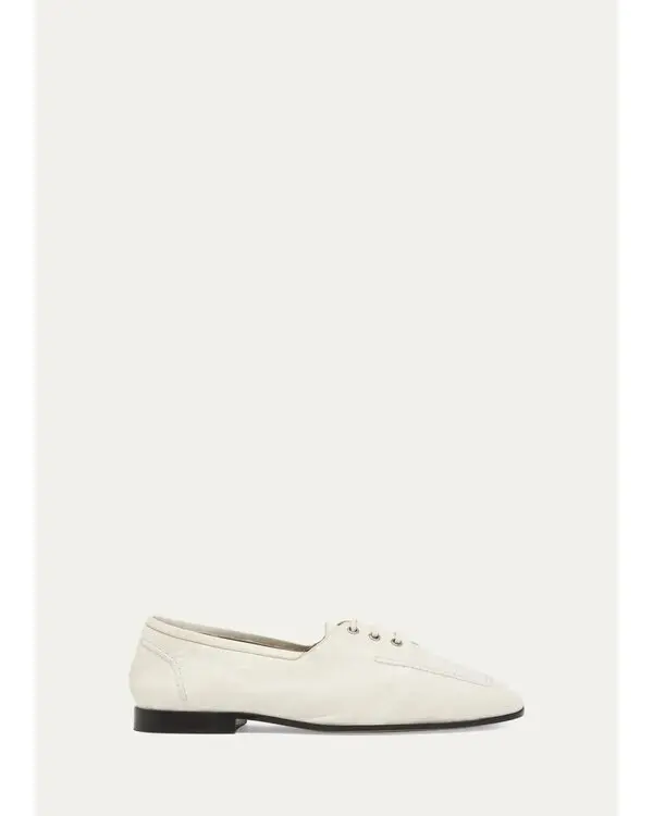 Bottega Veneta Gino Lace-up Leather Shoes - Alabaster