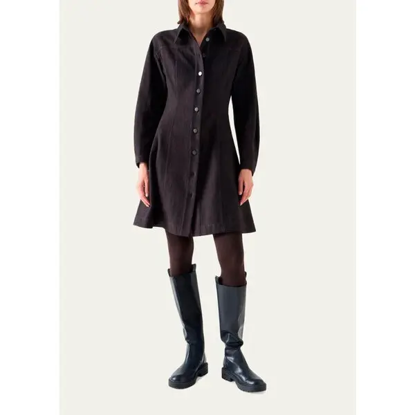 Akris Panel Winter Denim Shirtdress