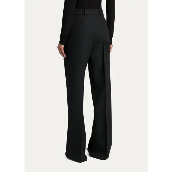 Saint Laurent Wool Grain De Poudre Straight-leg Trousers
