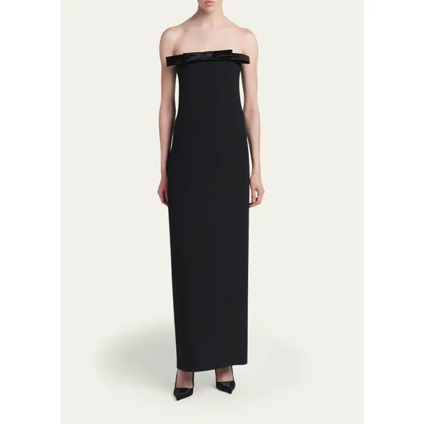 TOM FORD Bow Strapless Column Gown