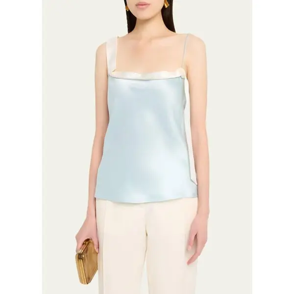 TOM FORD Ribbon Silk Cami Top - Azure