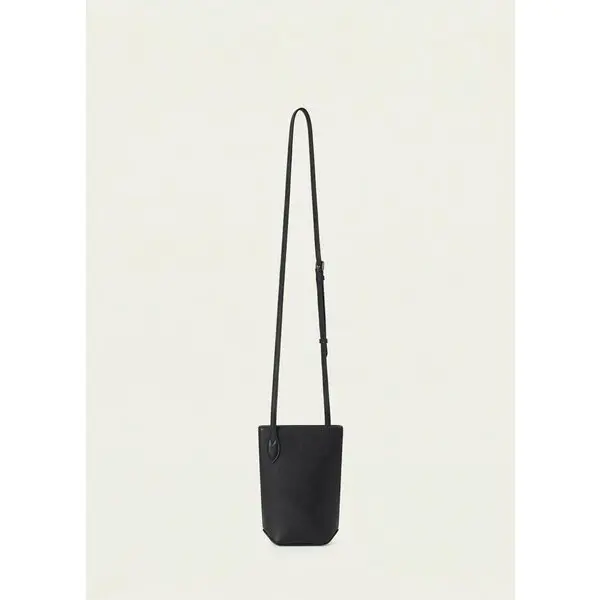 VALEXTRA Vivi Leather Crossbody Phone Bag - Nero