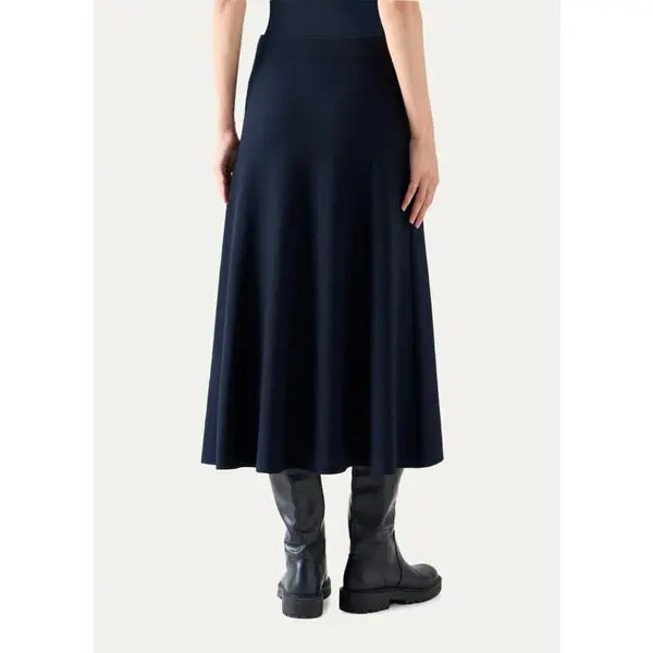 Akris Stretch-wool A-line Midi Skirt
