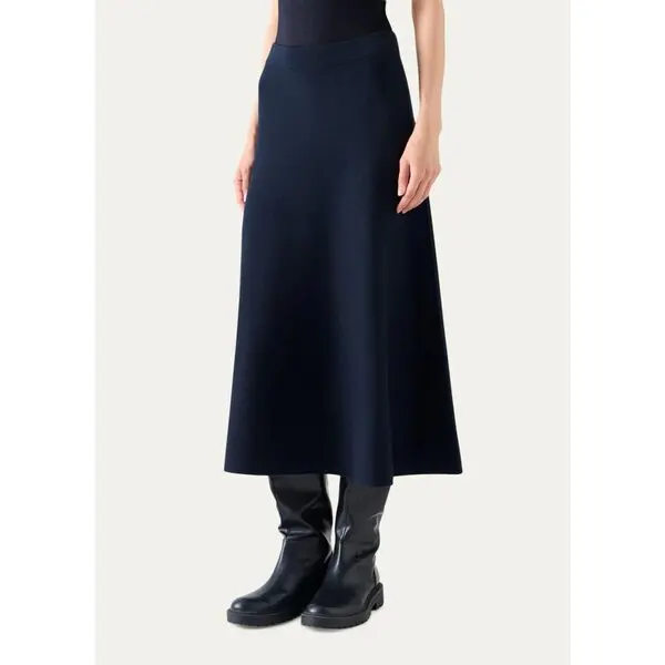 Akris Stretch-wool A-line Midi Skirt