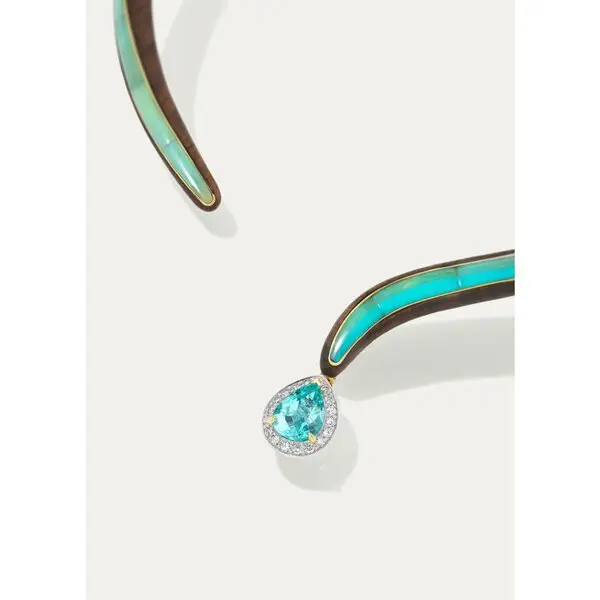 EMILY P. WHEELER 18k Yellow Gold Paraiba Collar Necklace