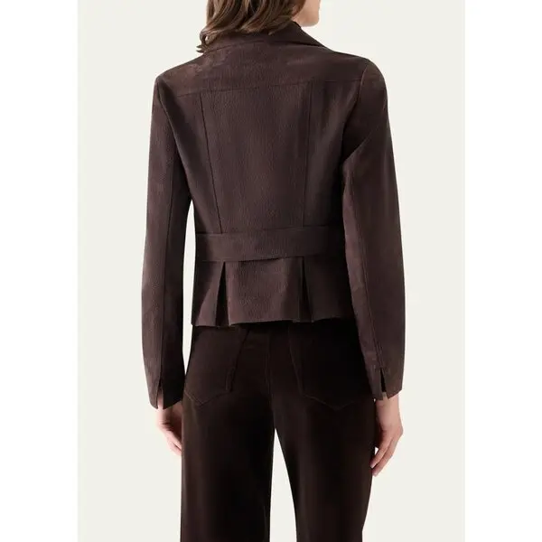 Akris Suede Motorbike Jacket
