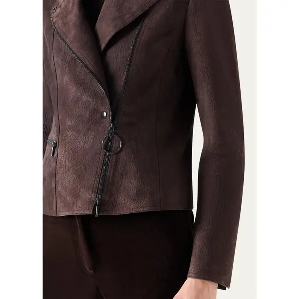 Akris Suede Motorbike Jacket