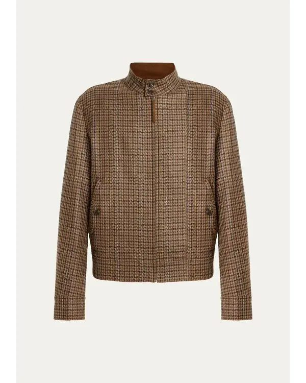 Gabriela Hearst Graham Houndstooth Cashmere & Silk Jacket